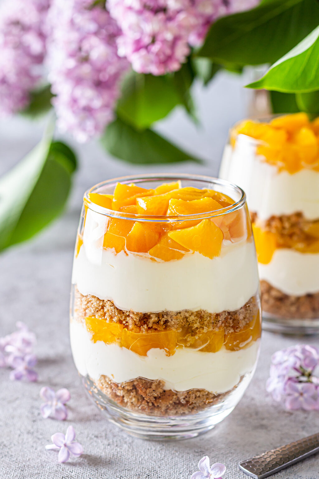 Peach Vanilla Cheesecake Trifles
