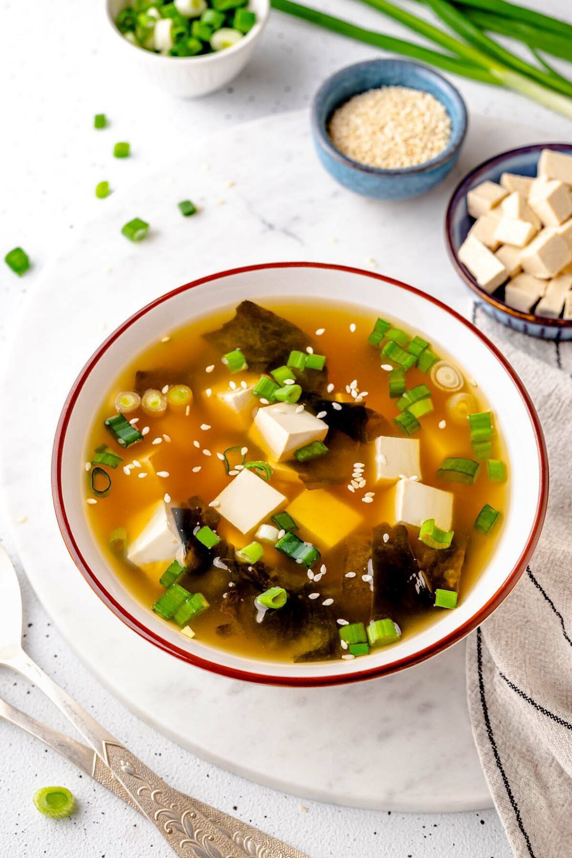 Tofu and Wakame Miso Soup