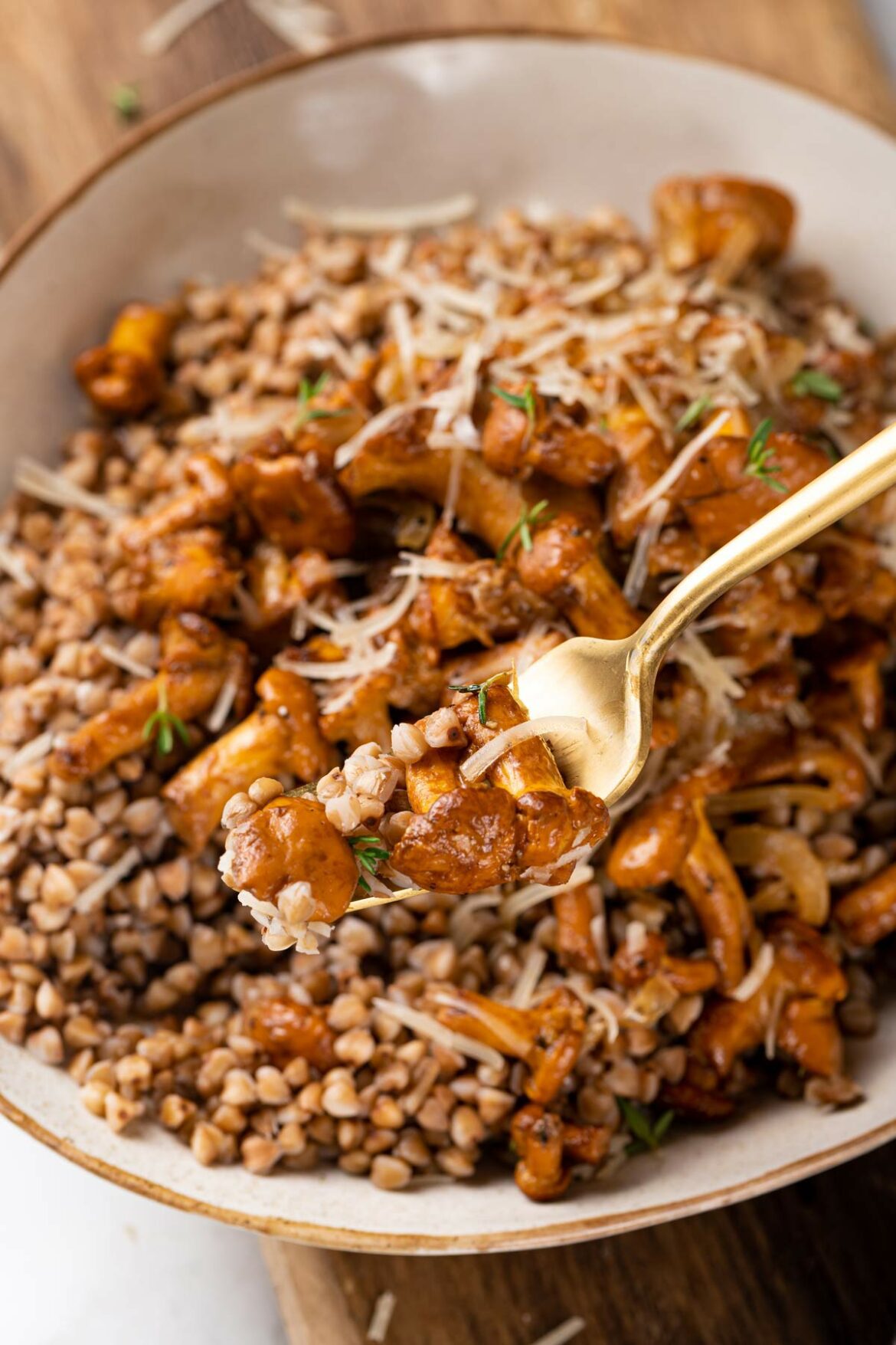 Buckwheat Bowl with Chanterelle Mushrooms